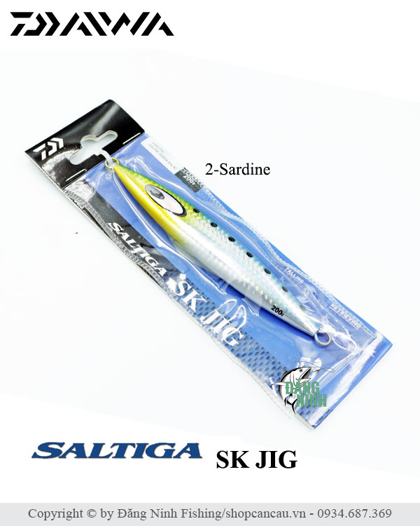 Mồi jig Daiwa Saltiga SK jig có sẵn 7 size
